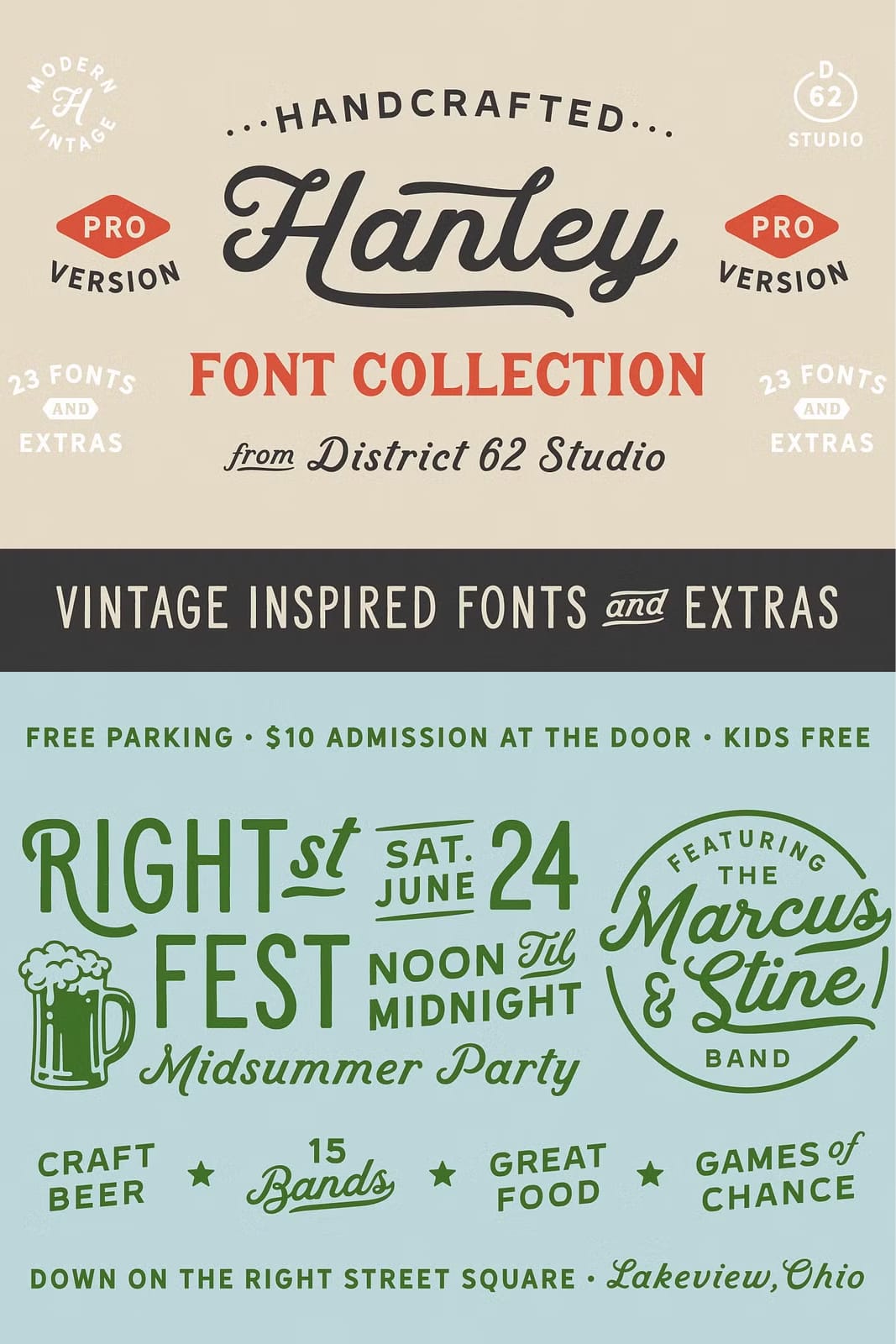 Hanley Pro Font Collection - Leasted - Graphics Template Resources