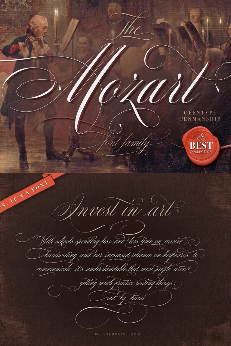 The Mozart Script - Leasted - Graphics Template Resources