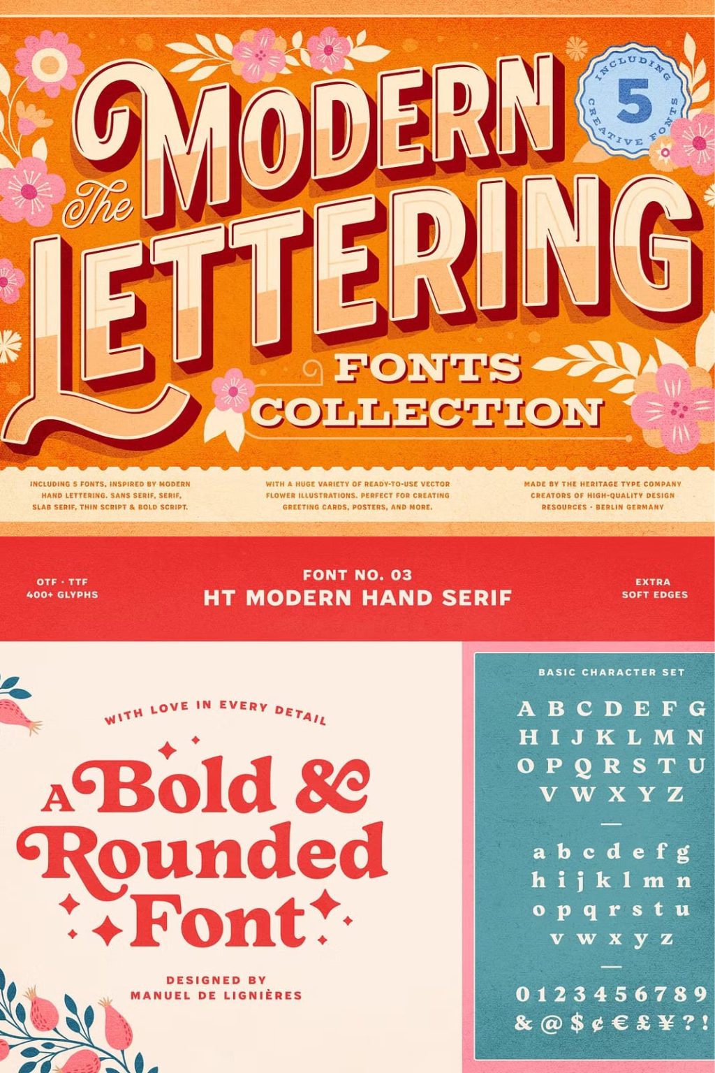 Modern Lettering Fonts Collection - Leasted - Graphics Template Resources