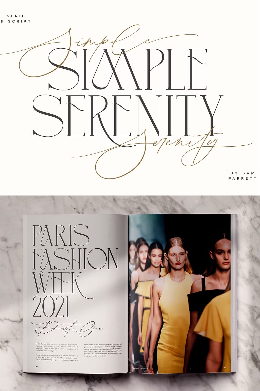 Simple Serenity Serif & Script - Leasted - Graphics Template Resources