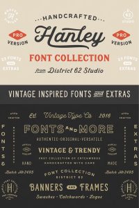 Hanley Pro Font Collection - Leasted - Graphics Template Resources