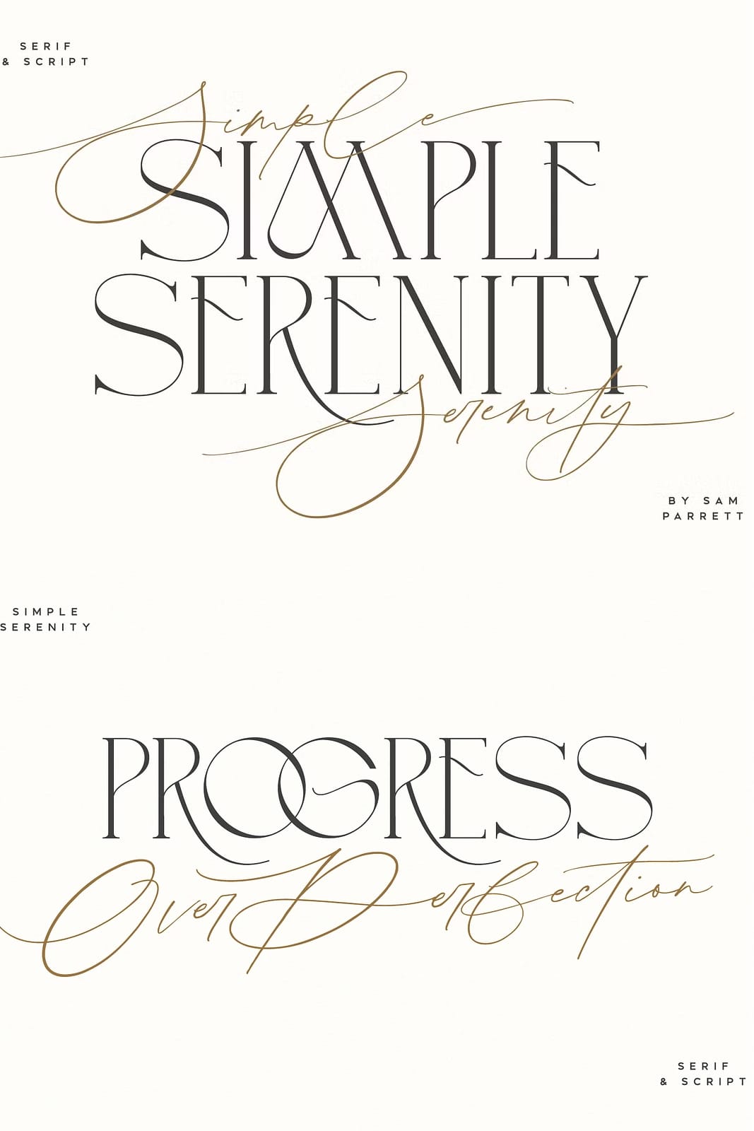 Simple Serenity Serif & Script - Leasted - Graphics Template Resources