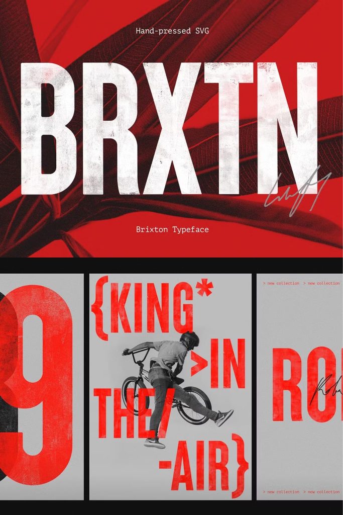 Brixton SVG - Handprinted Typefamily - Leasted - Graphics Template ...