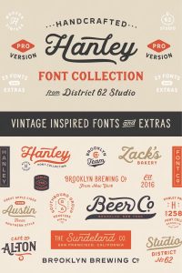 Hanley Pro Font Collection - Leasted - Graphics Template Resources