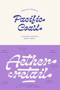 Pacific Coast Retro Script Font - Leasted - Graphics Template Resources