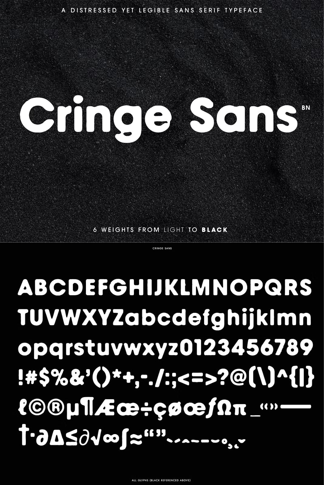 Cringe Sans - A Distressed Typeface - Leasted - Graphics Template Resources