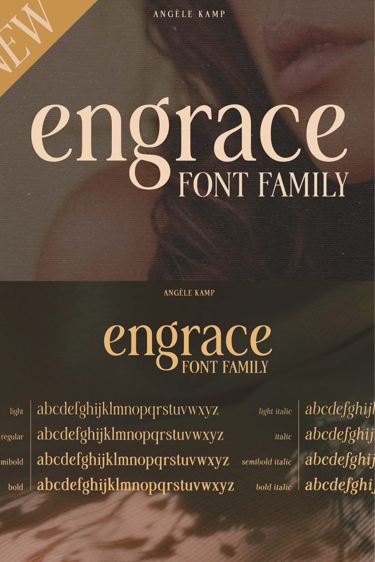Engrace serif font family typeface - Leasted - Graphics Template Resources