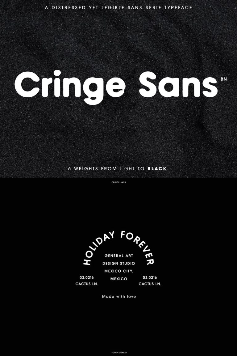 Cringe Sans - A Distressed Typeface - Leasted - Graphics Template Resources
