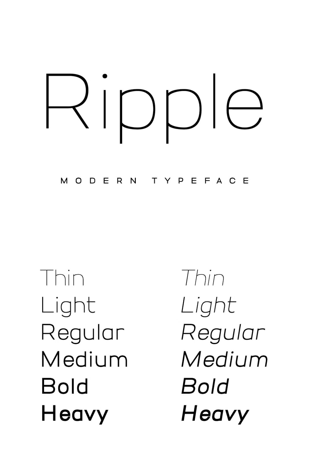 RIPPLE - Minimal & Modern Typeface - Leasted - Graphics Template Resources