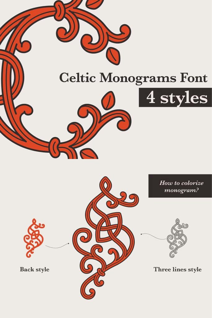 Celtic Monograms Font Family - Leasted - Graphics Template Resources