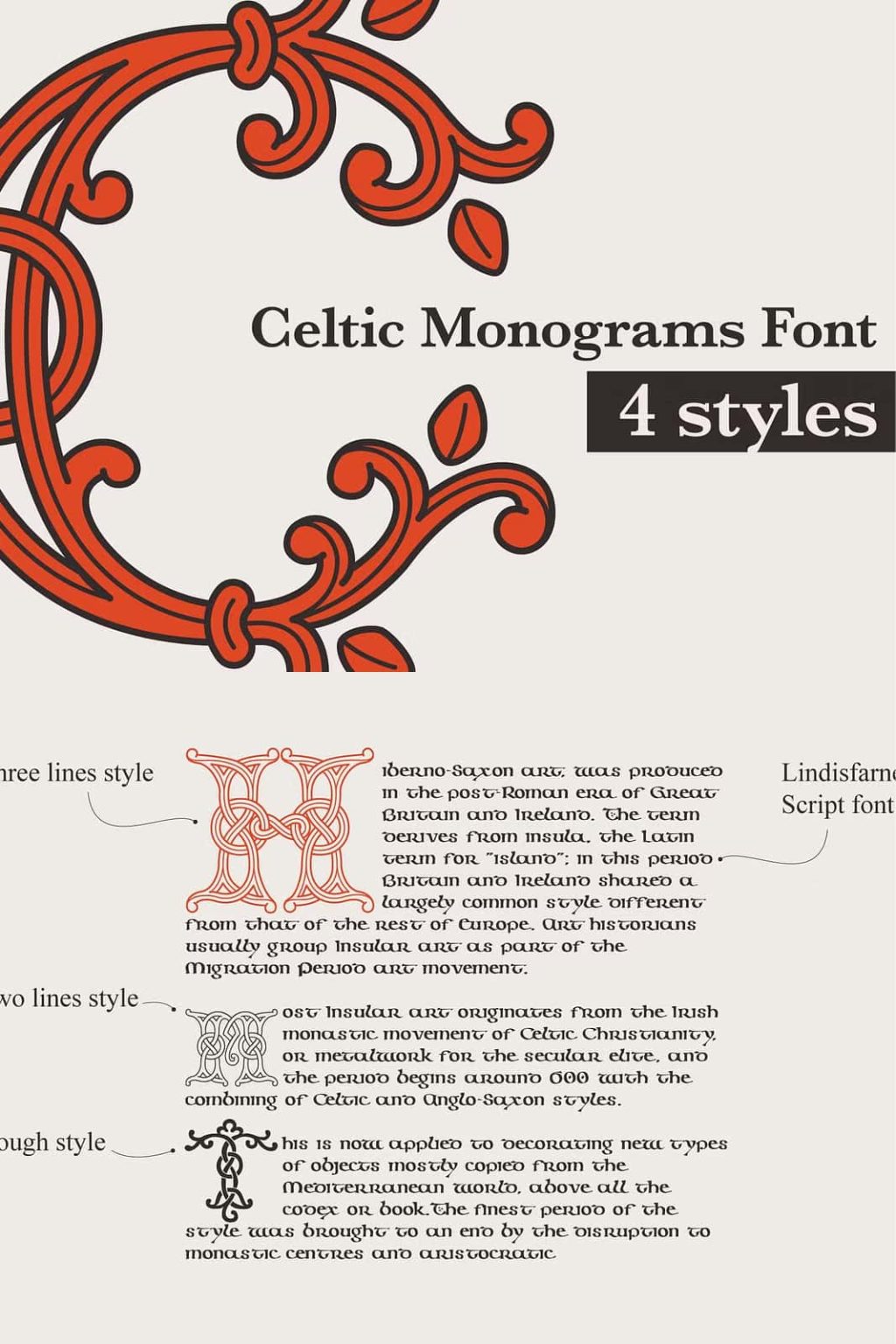 Celtic Monograms Font Family - Leasted - Graphics Template Resources