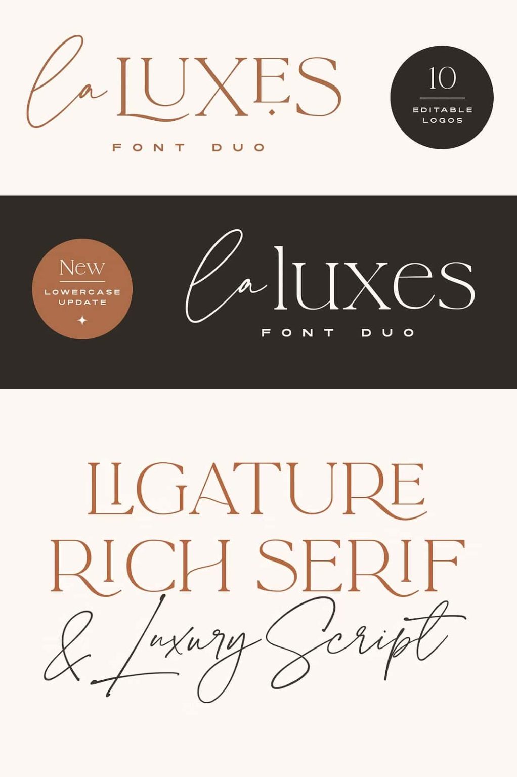 La Luxes Font Duo + Logos (Updated!) - Leasted - Graphics Template ...