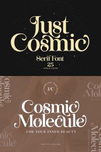Just Cosmic Font + Logos - Leasted - Graphics Template Resources