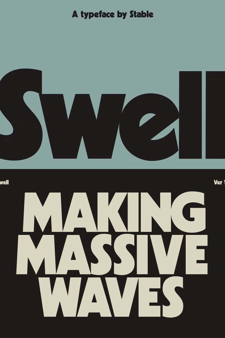 Swell - Display Font - Leasted - Graphics Template Resources