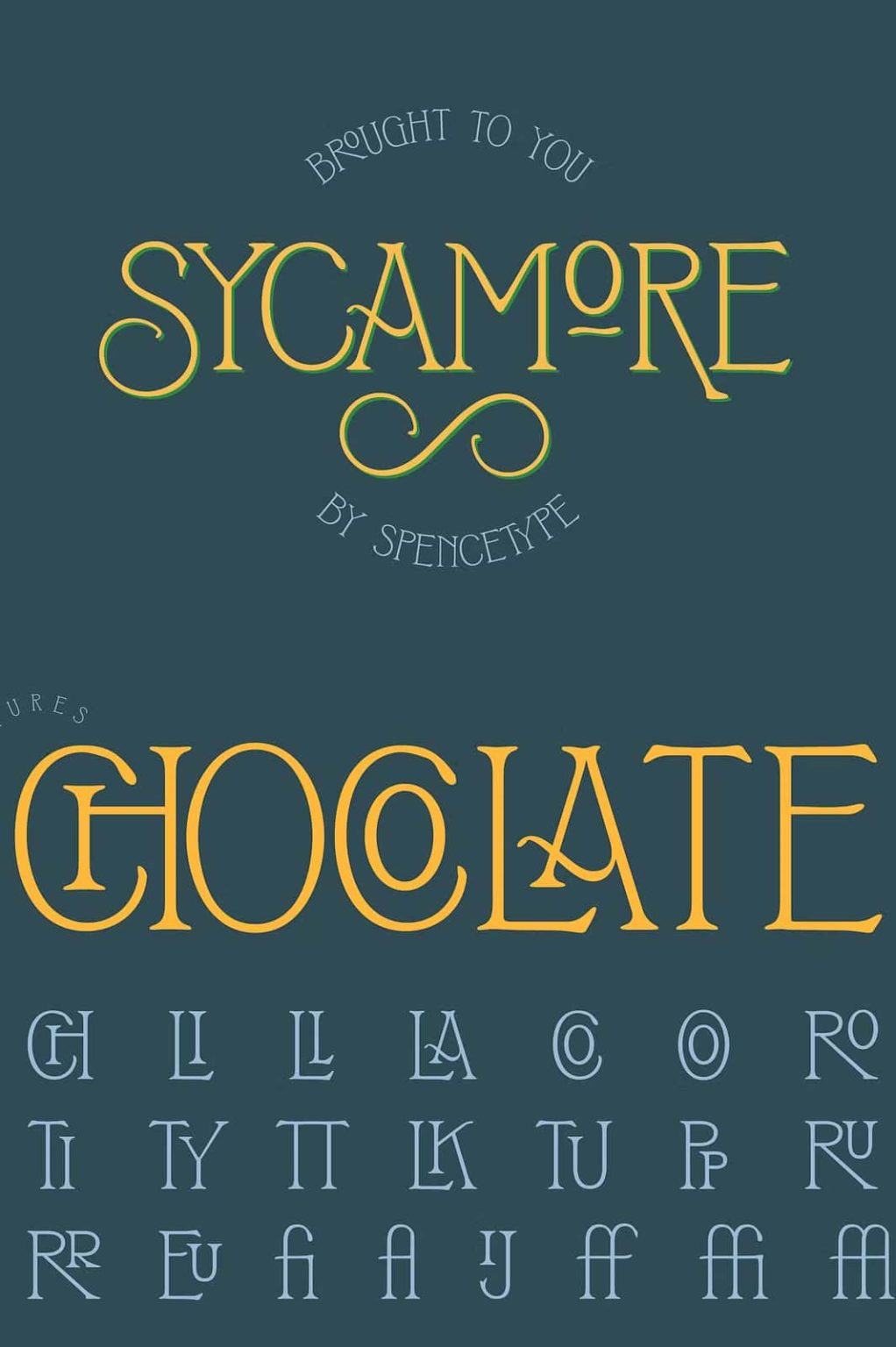 Sycamore — Display Font - Leasted - Graphics Template Resources