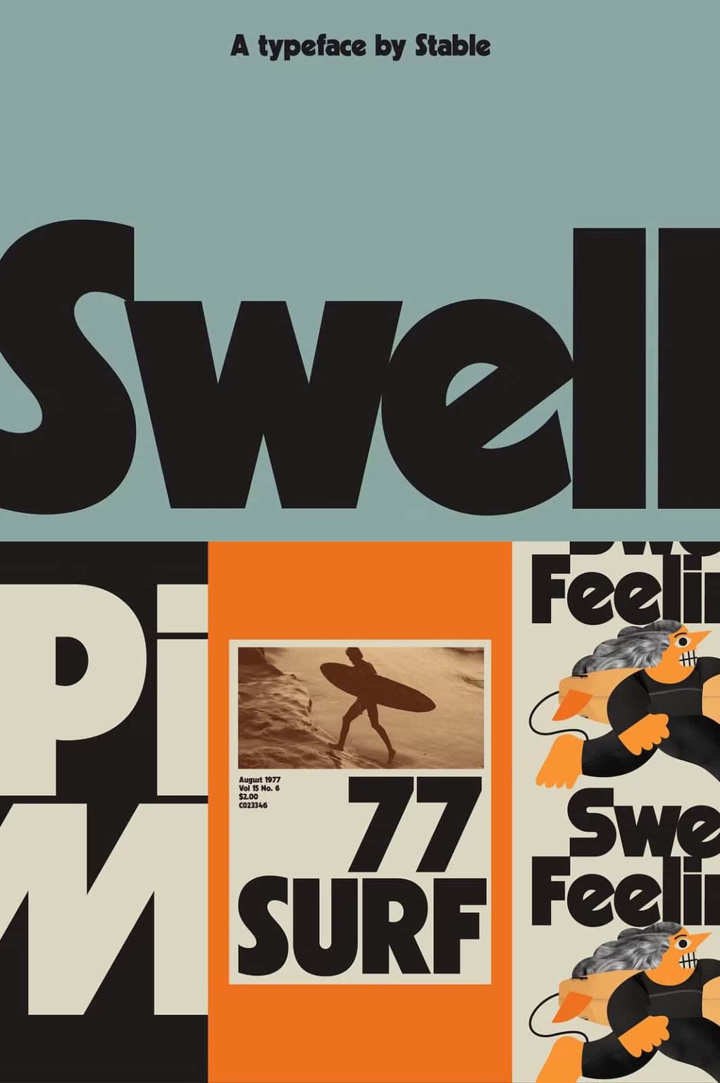 Swell - Display Font - Leasted - Graphics Template Resources
