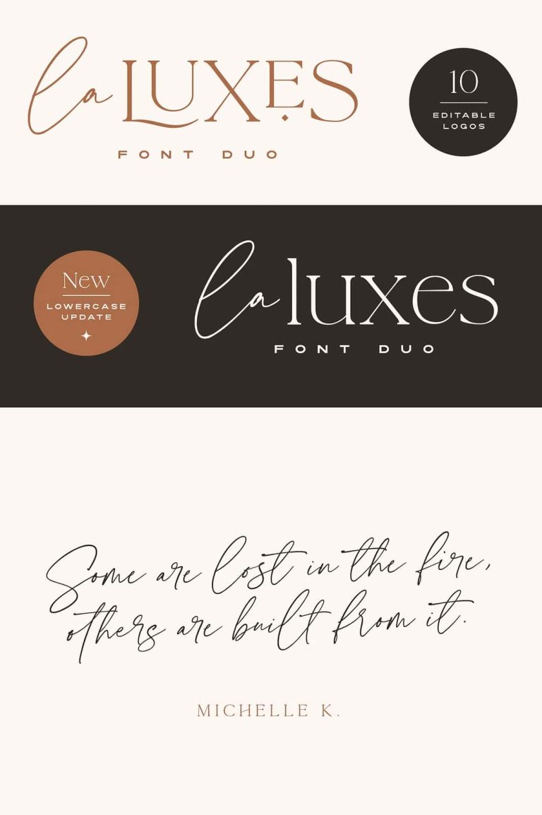 La Luxes Font Duo + Logos (Updated!) - Leasted - Graphics Template ...