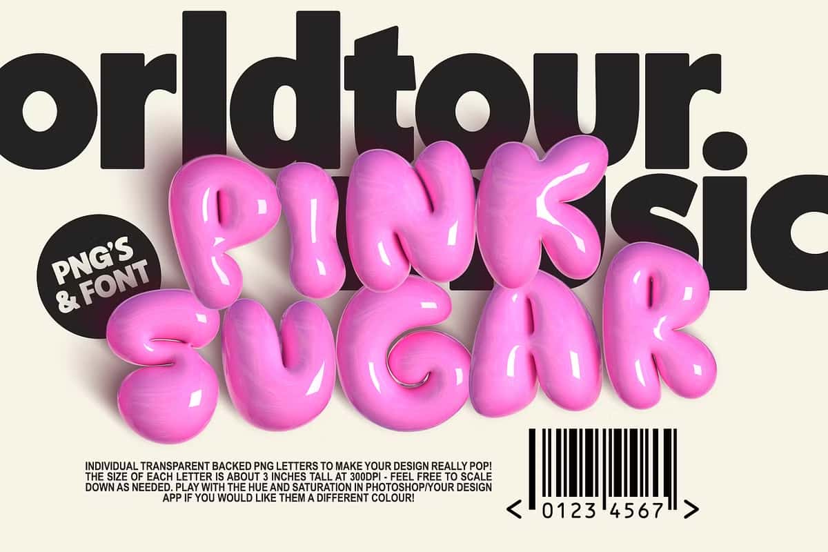 Pink Sugar Letters and SVG Font - Leasted - Graphics Template Resources