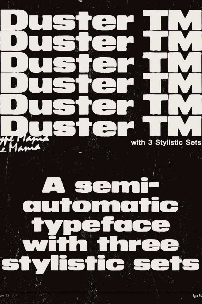 Duster TM – Heavy Distressed Type - Leasted - Graphics Template Resources