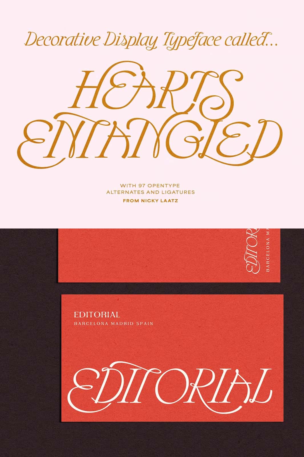 Hearts Entangled Display Typeface - Leasted - Graphics Template Resources