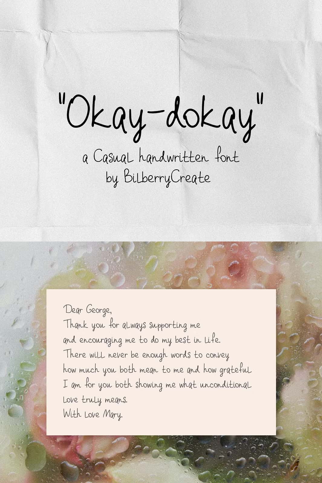 Okay-Dokay Handwriting Font - Leasted - Graphics Template Resources