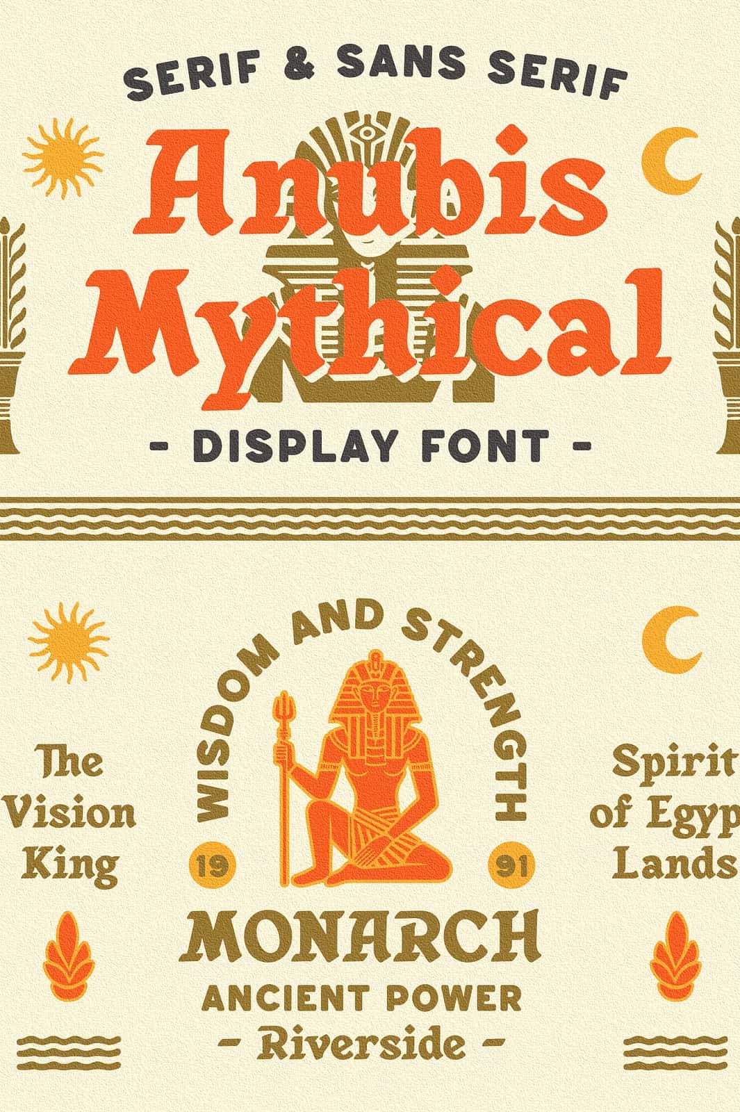 Anubis Mythical - Display Font - Leasted - Graphics Template Resources