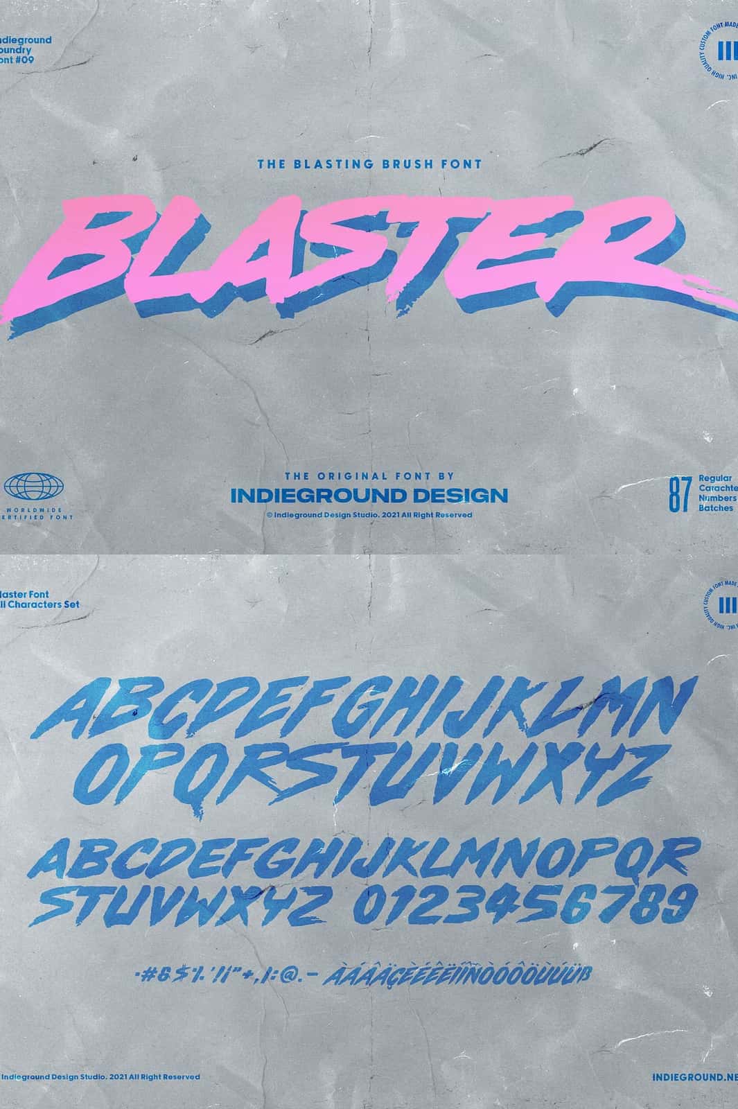 Blaster Font - Leasted - Graphics Template Resources