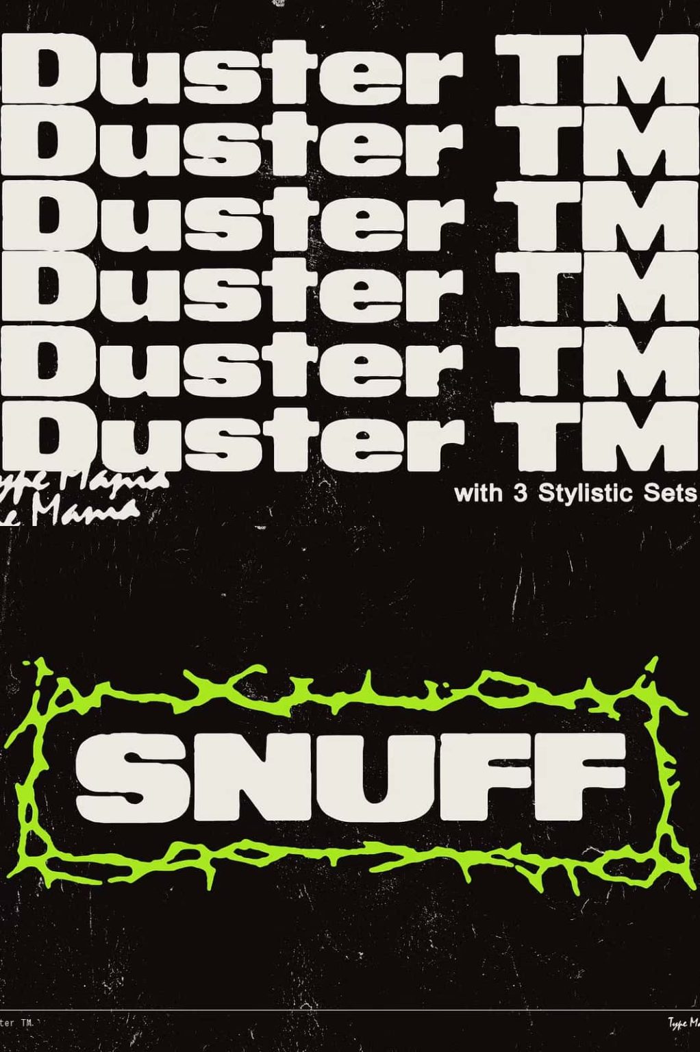 Duster TM – Heavy Distressed Type - Leasted - Graphics Template Resources