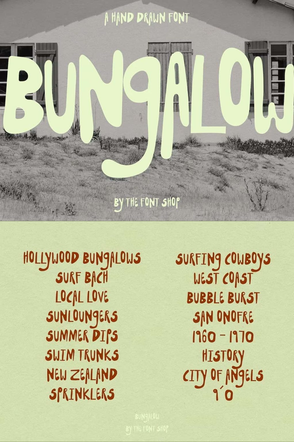 BUNGALOW | HAND DRAWN FONT - Leasted - Graphics Template Resources