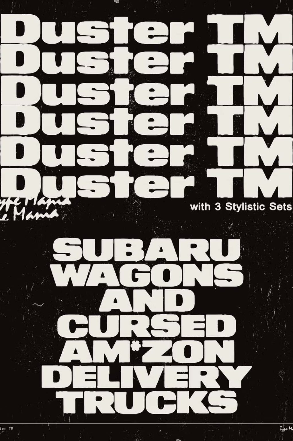 Duster TM – Heavy Distressed Type - Leasted - Graphics Template Resources