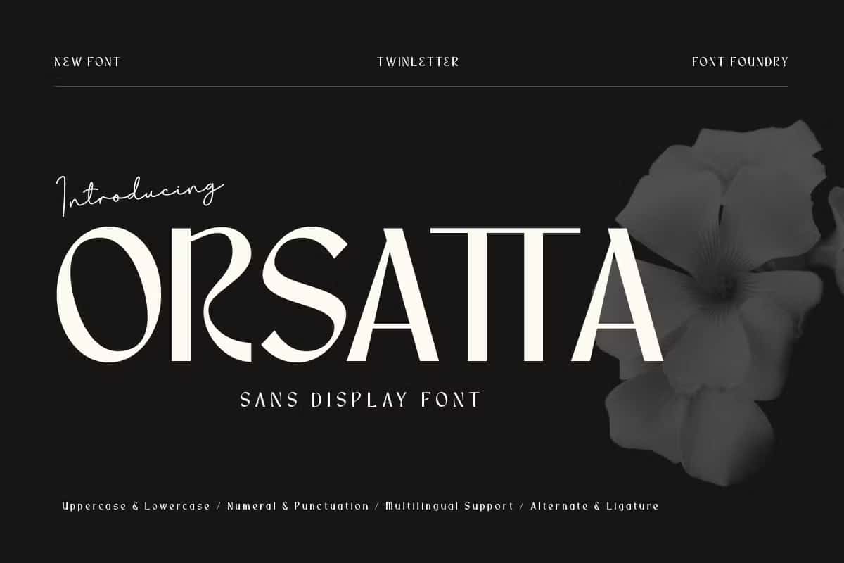 Orsatta - Display Font - Leasted - Graphics Template Resources