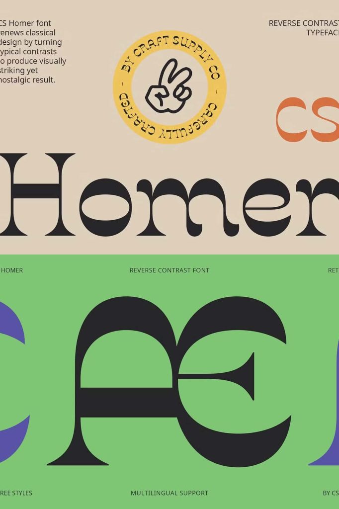 CS Homer – Reverse Contrast Font - Leasted - Graphics Template Resources