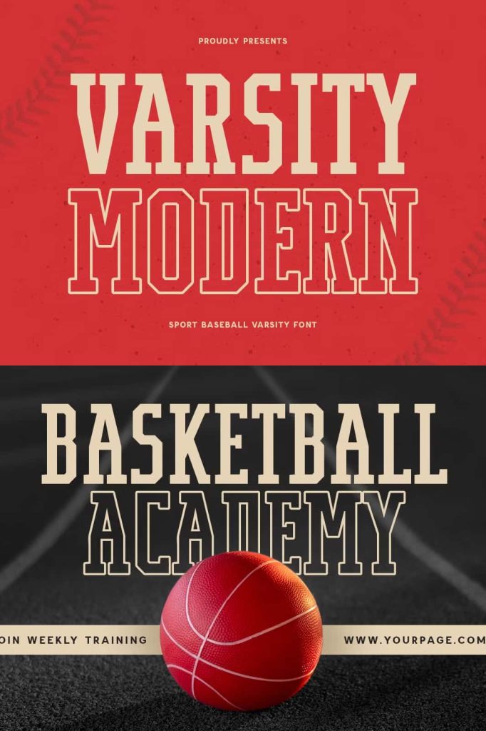 Varsity Modern - Sport Baseball Font - Leasted - Graphics Template ...