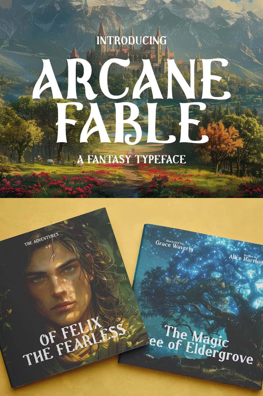 Arcane Fable - Fantasy Inspired Type - Leasted - Graphics Template ...