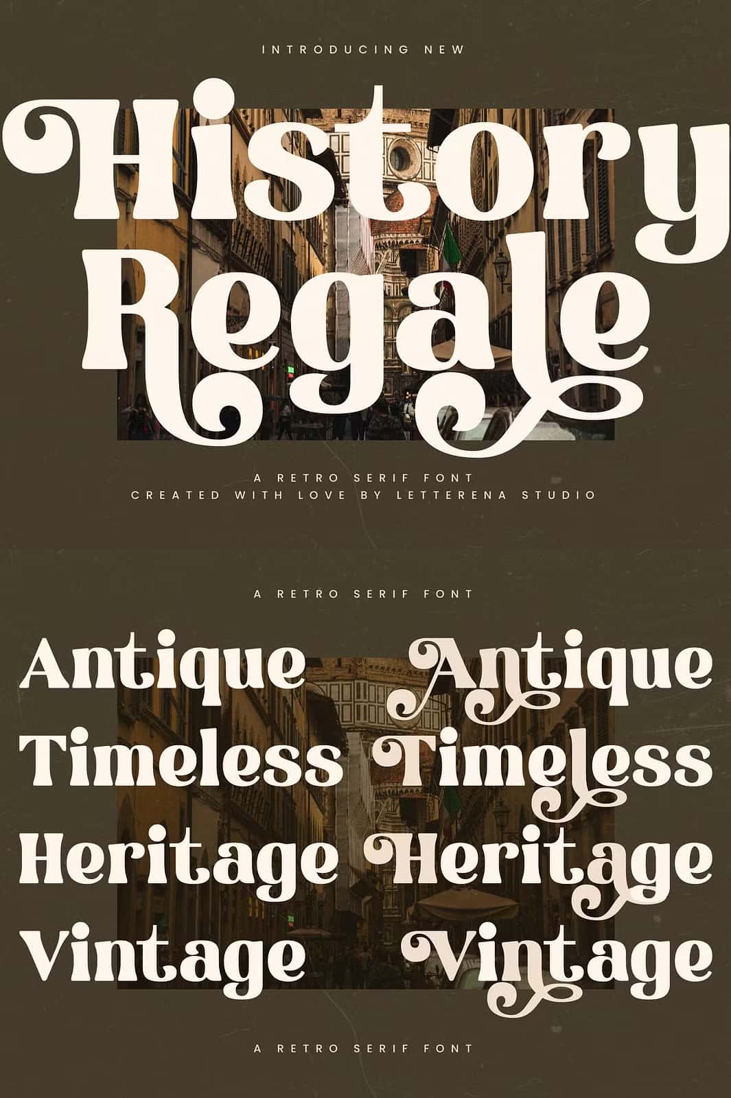 History Regale Retro Serif Font - Leasted - Graphics Template Resources