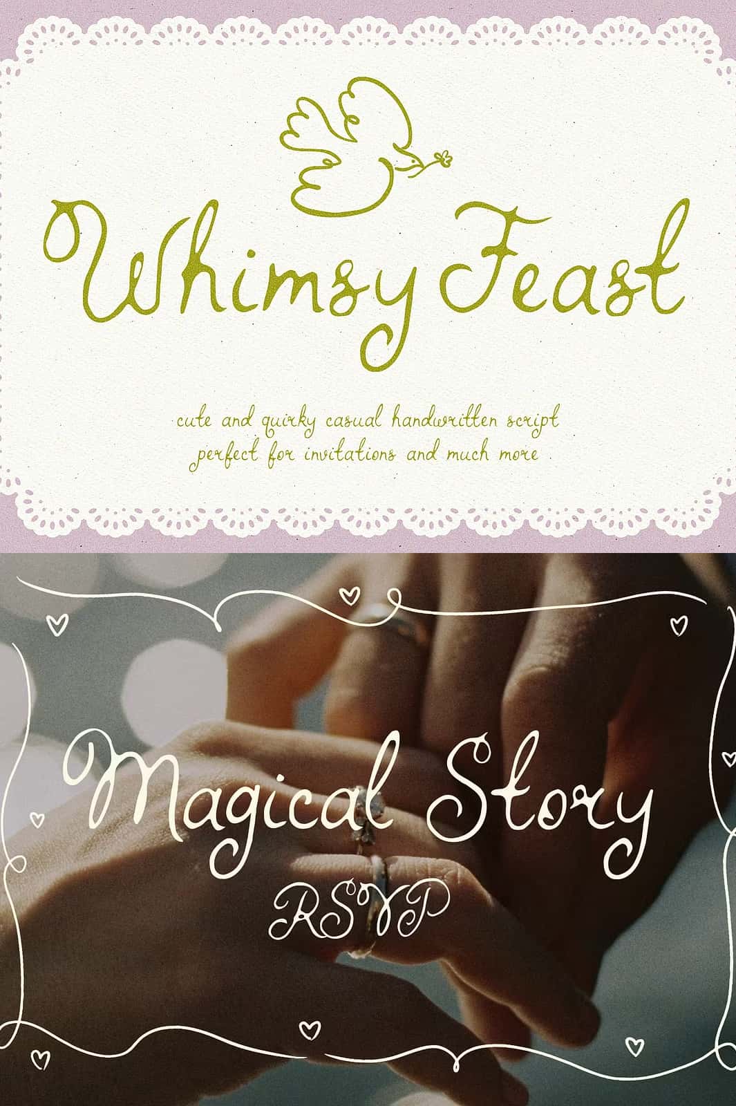 Whimsy Feast Whimsical Wedding Font - Leasted - Graphics Template Resources
