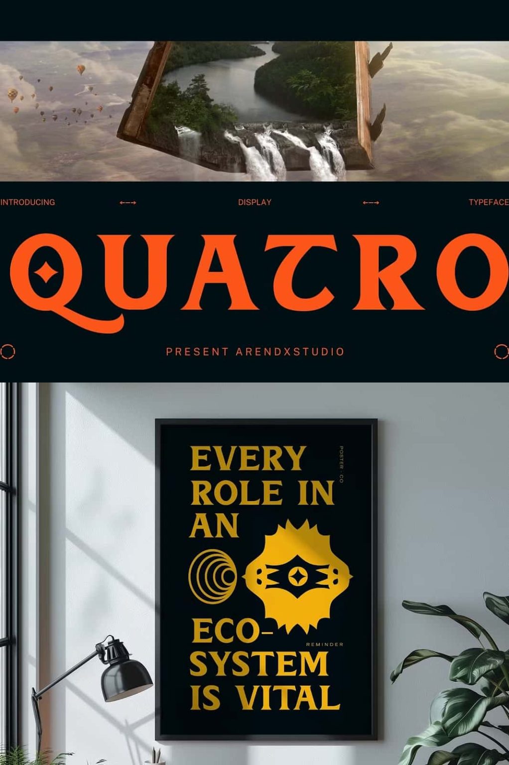 Quatro Vintage Display Font - Leasted - Graphics Template Resources