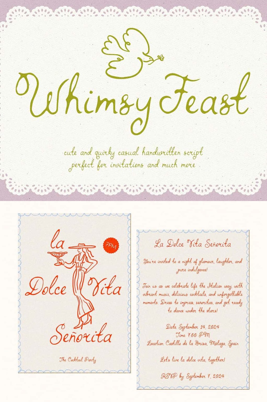 Whimsy Feast Whimsical Wedding Font - Leasted - Graphics Template Resources