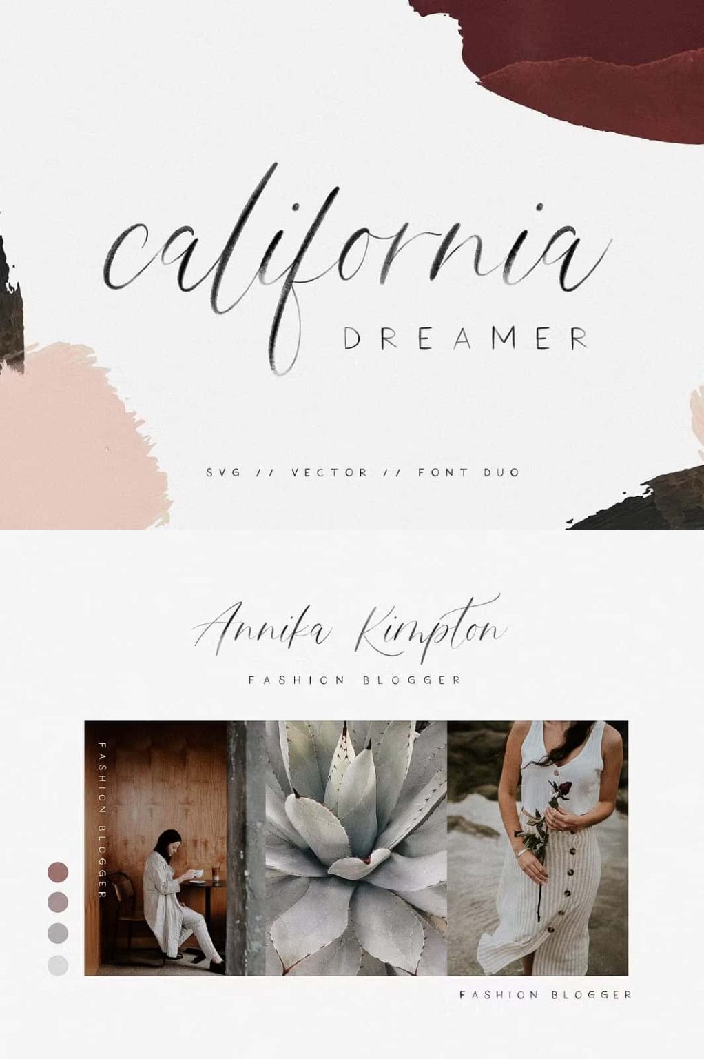 California Dreamer | Font Duo + SVG - Leasted - Graphics Template Resources
