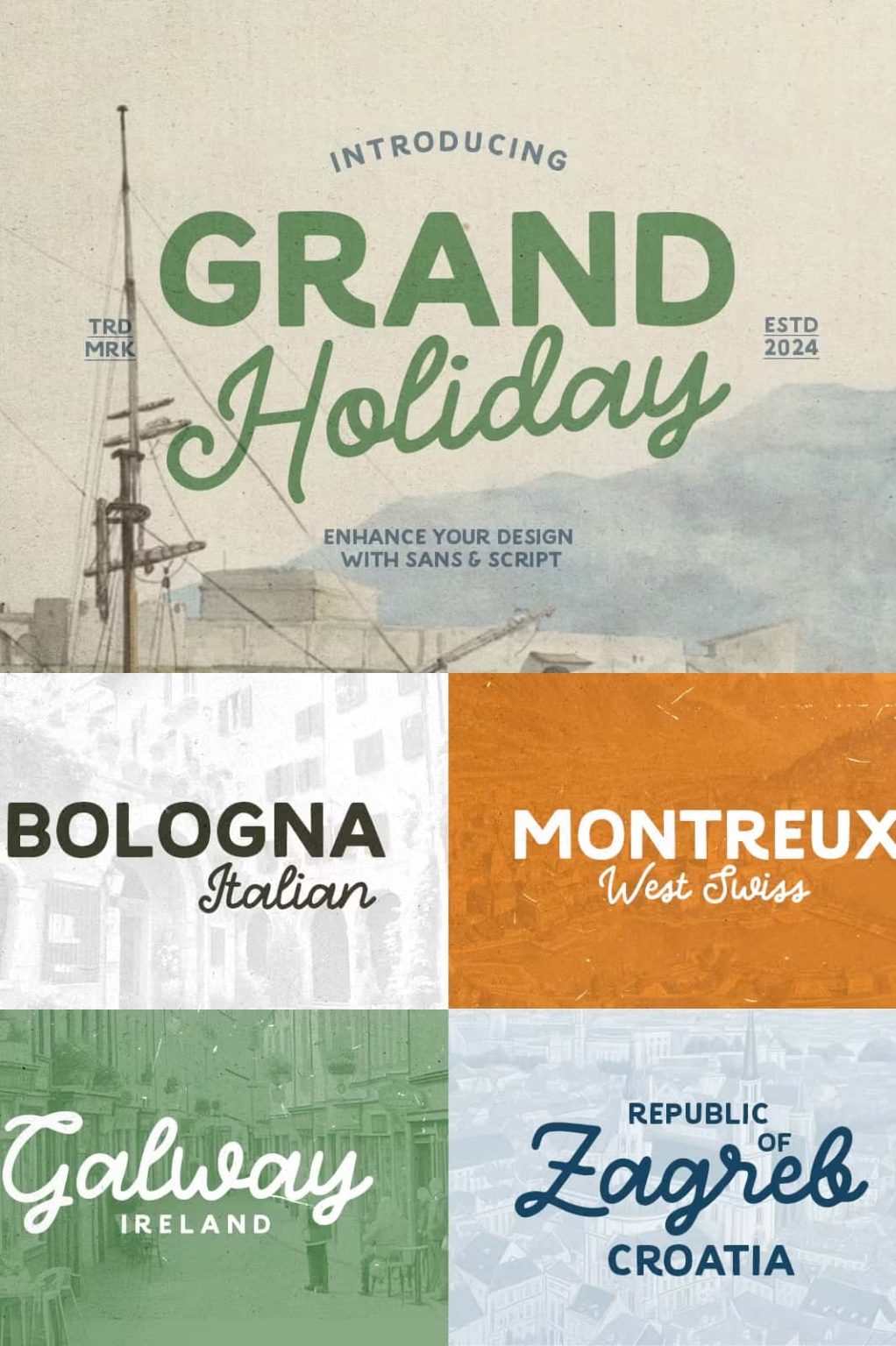 Grand Holiday - Travel Font Duo - Leasted - Graphics Template Resources