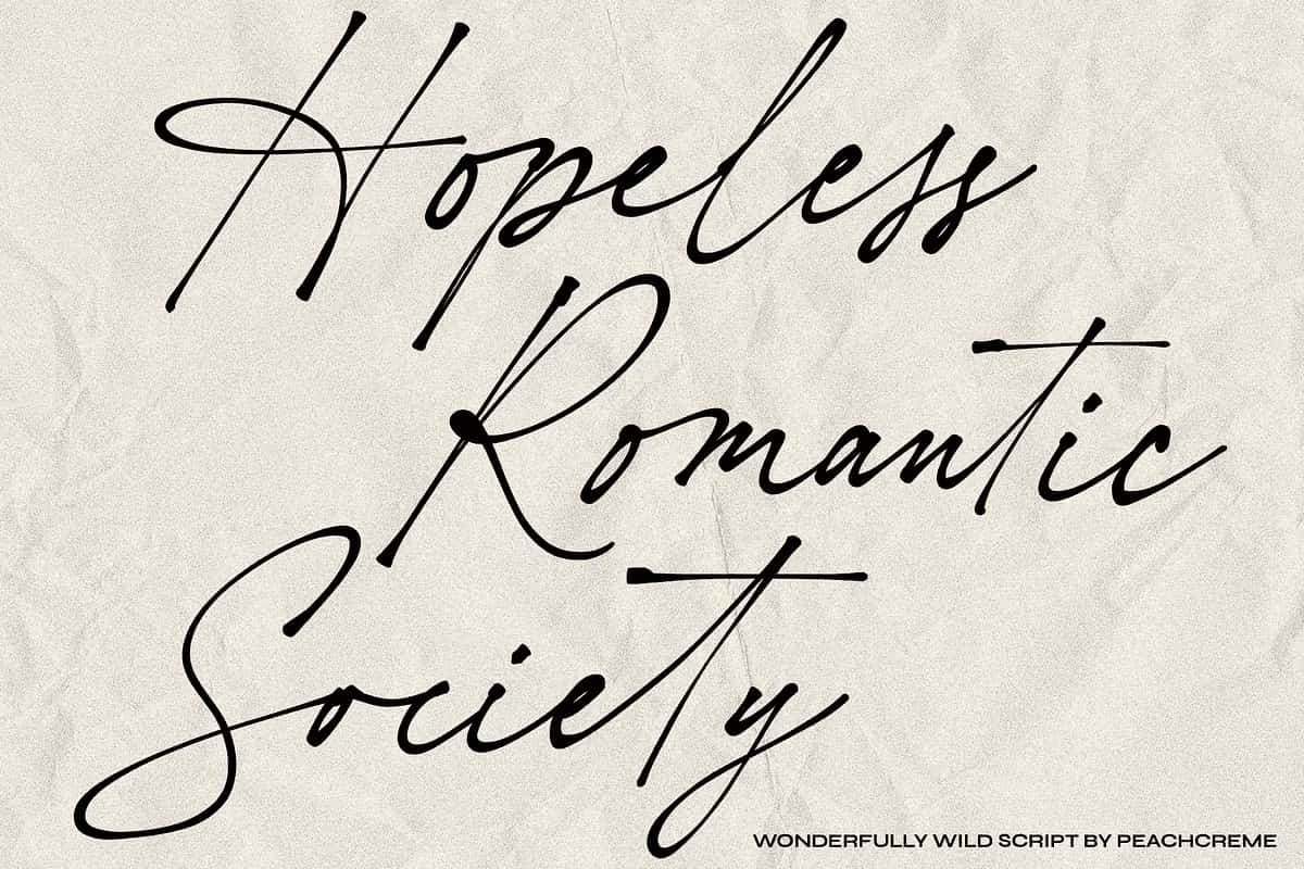 Hopeless Romantic Society // Script - Leasted - Graphics Template Resources