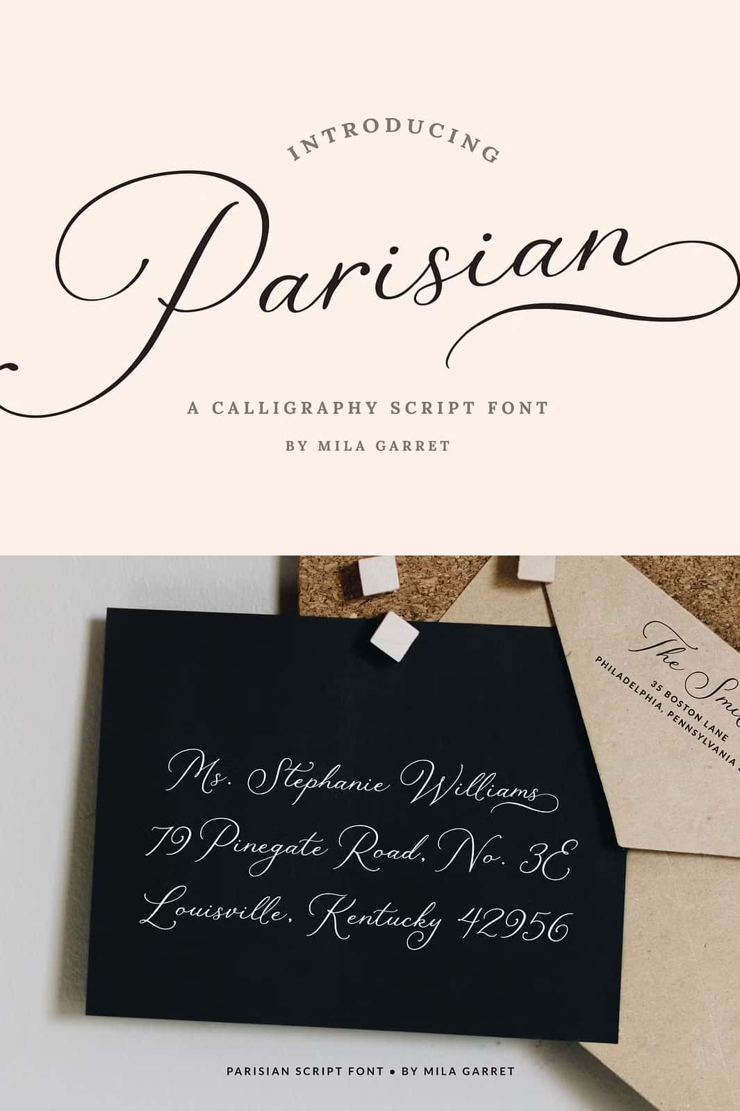 Parisian Vintage Calligraphy Script - Leasted - Graphics Template Resources