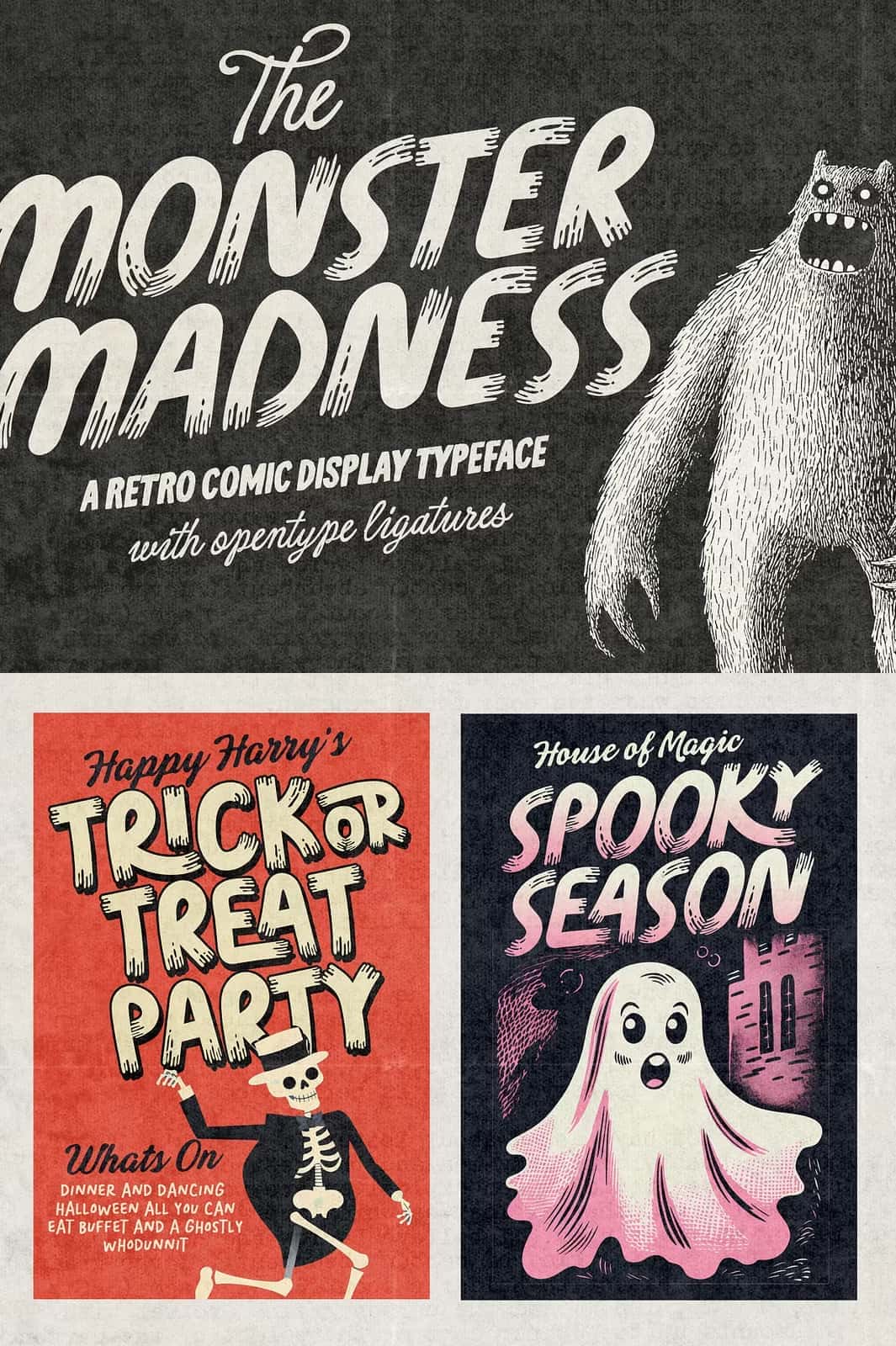 Monster Madness Typeface - Leasted - Graphics Template Resources