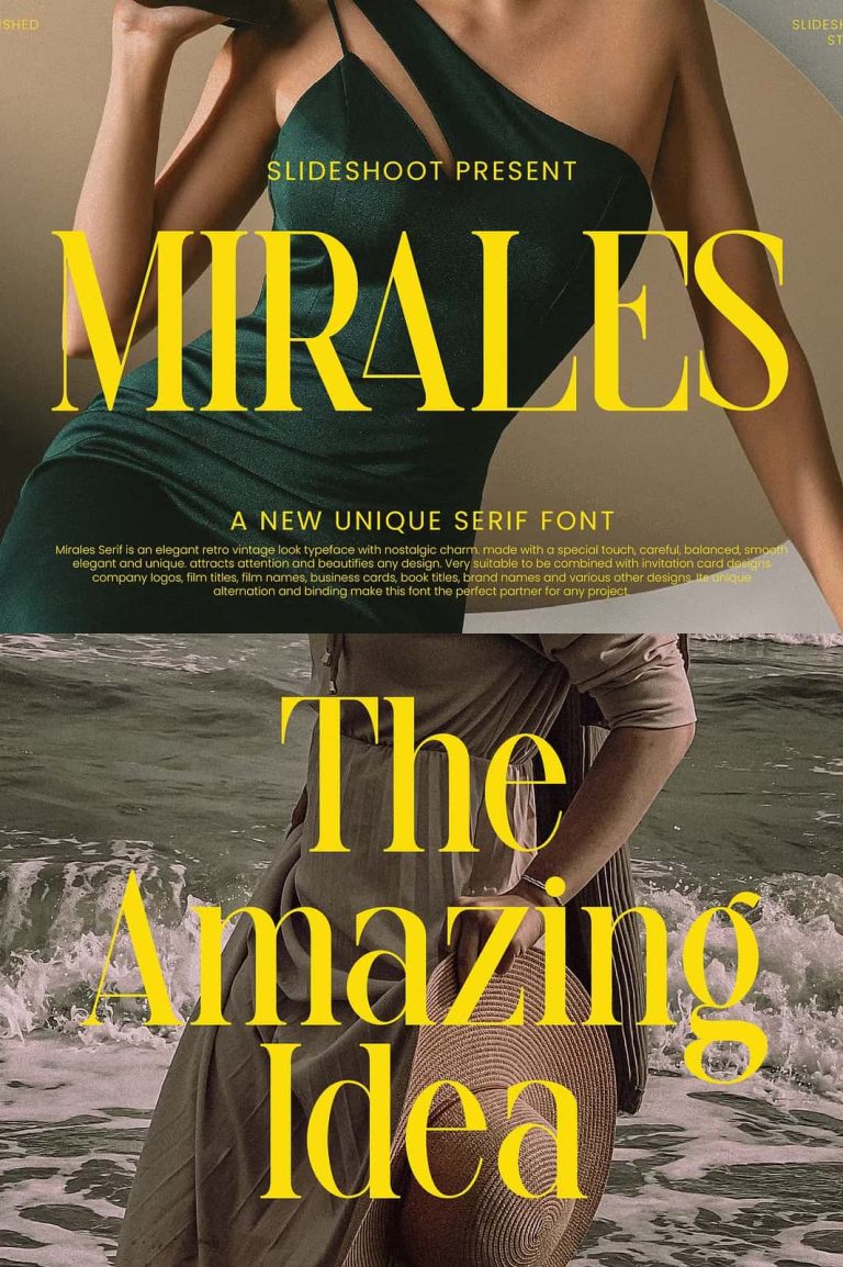Mirales - Vintage Serif Font - Leasted - Graphics Template Resources