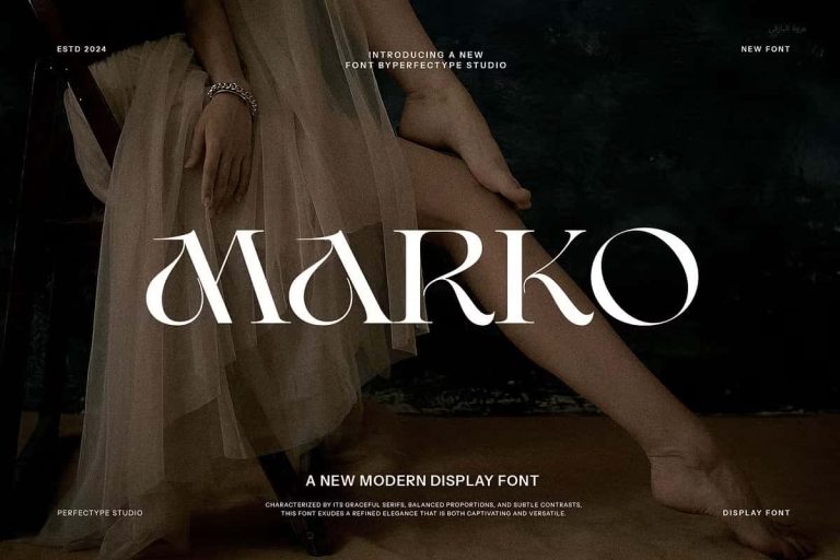 Marko Elegant Serif Font - Leasted - Graphics Template Resources