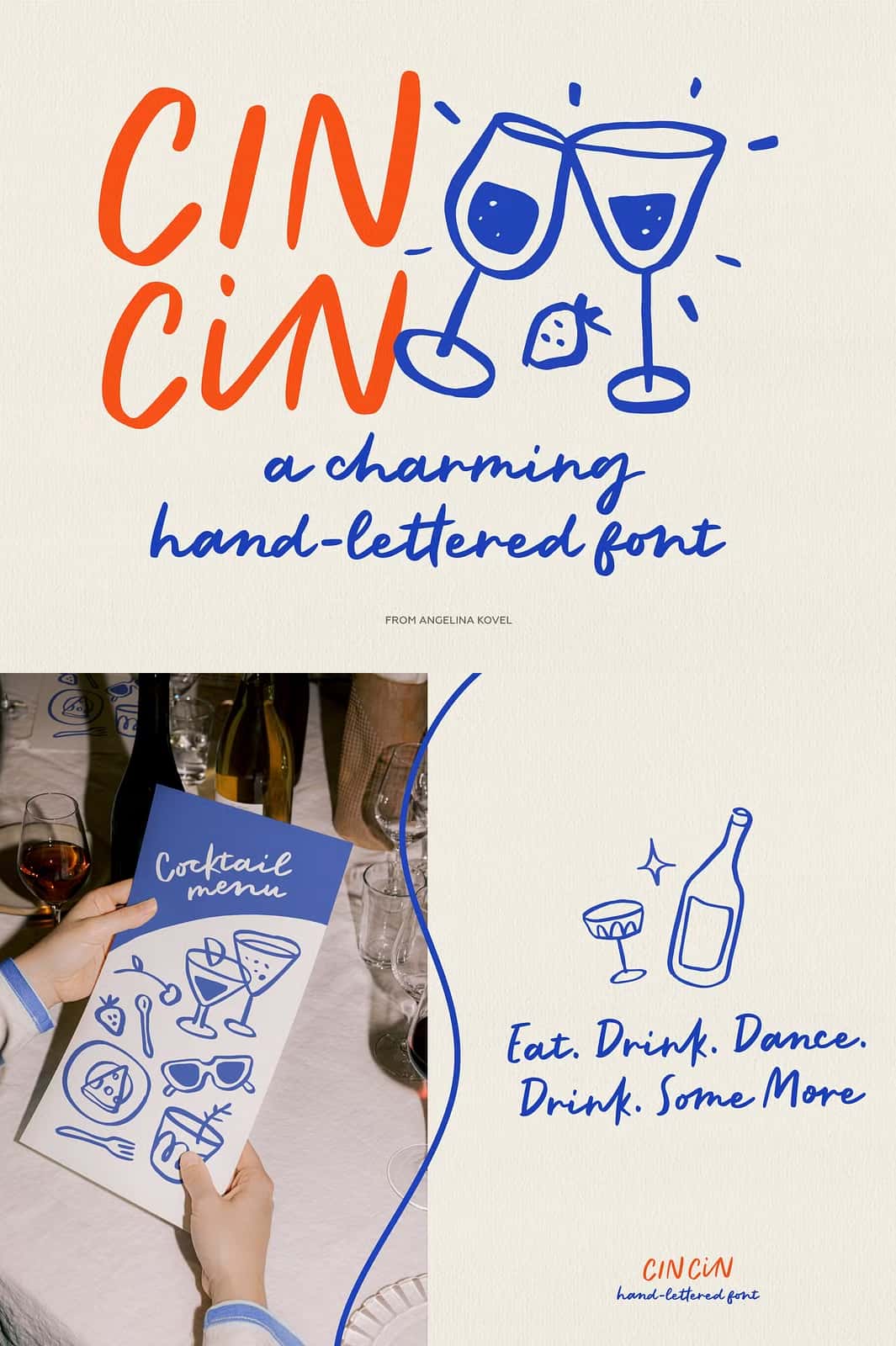 Cin cin | Handwritten Font - Leasted - Graphics Template Resources