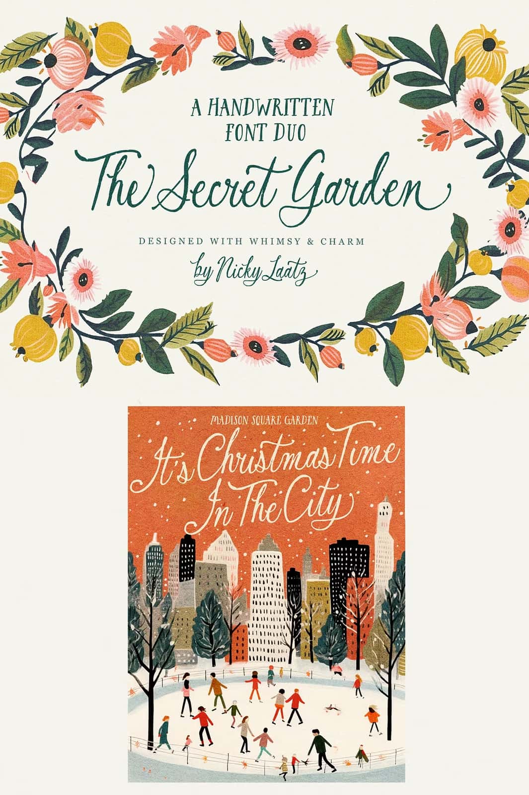 The Secret Garden Font Duo - Leasted - Graphics Template Resources