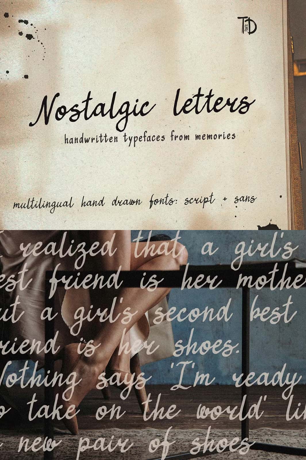 Nostalgic letters retro script font - Leasted - Graphics Template Resources
