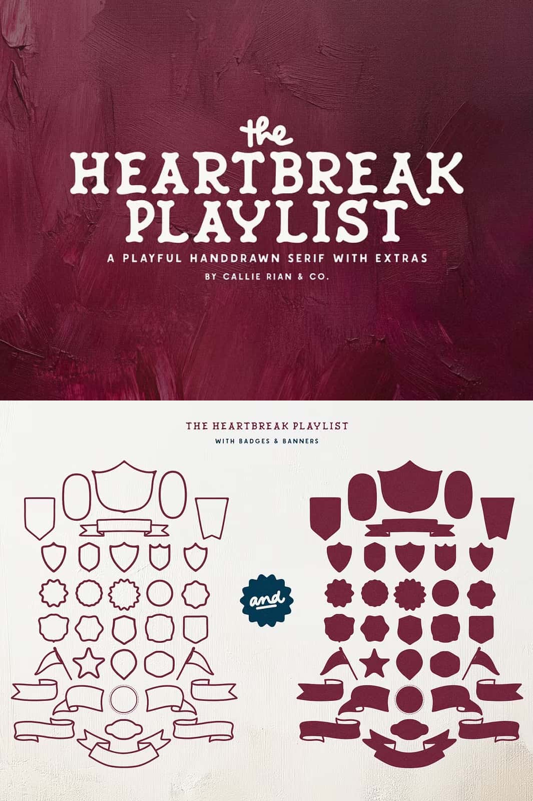 The Heartbreak Playlist Serif Family - Leasted - Graphics Template ...
