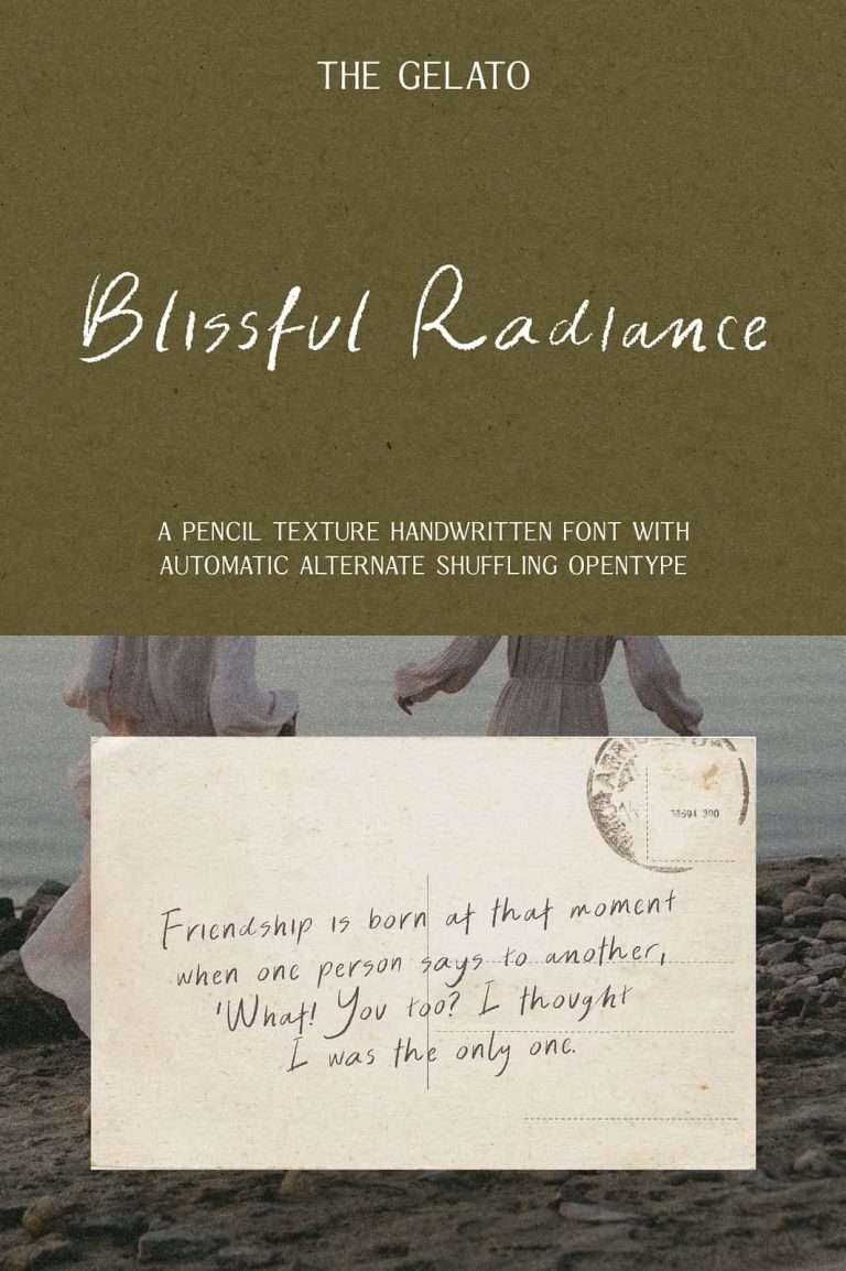 Blissful Radiance Handwritten Font - Leasted - Graphics Template Resources